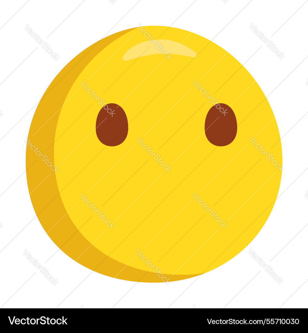 Without mouth emoji icon Royalty Free Vector Image