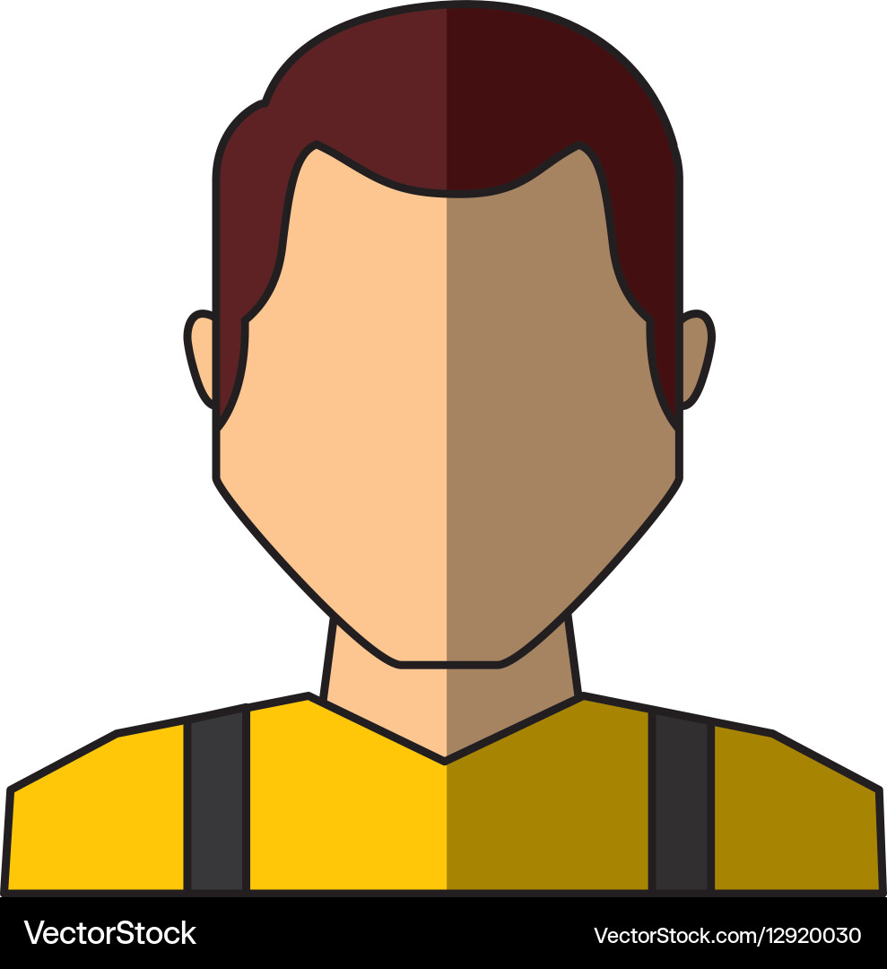 Worker avatar with safety suit Royalty Free Vector Image