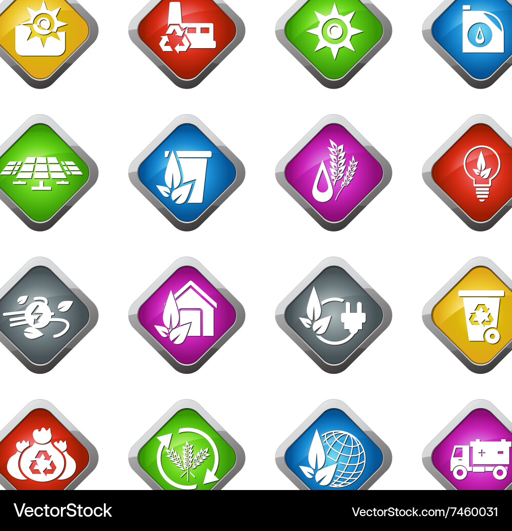 Alternative energy icons Royalty Free Vector Image