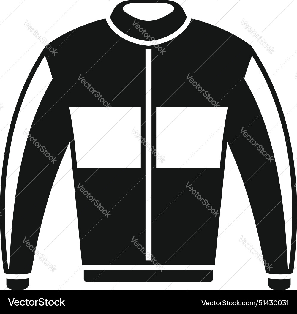 Black and white jacket icon Royalty Free Vector Image