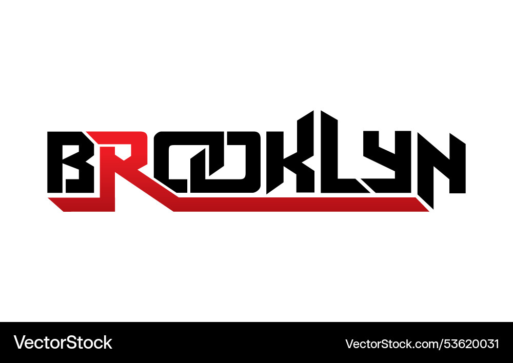 Brooklyn typography design Royalty Free Vector Image