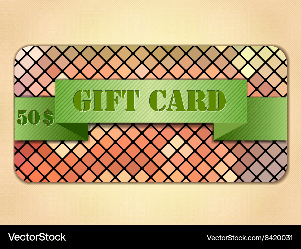 Colorful gift card Royalty Free Vector Image - VectorStock