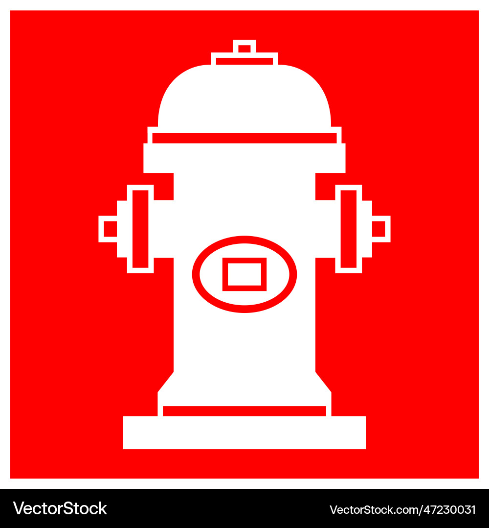 Fire hydrant symbol sign isolate on white Vector Image