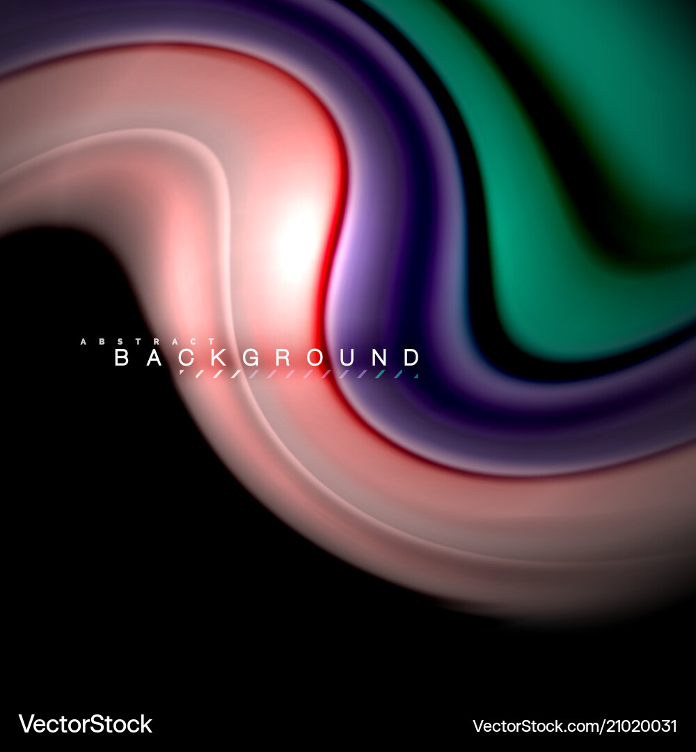 Fluid mixing colors wave abstract Royalty Free Vector Image