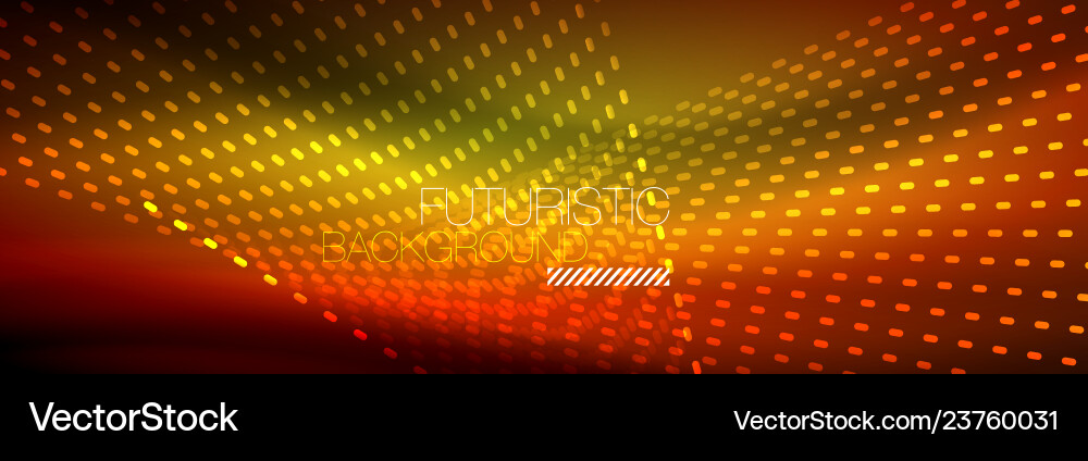 Glowing light particles in dark neon space magic Vector Image