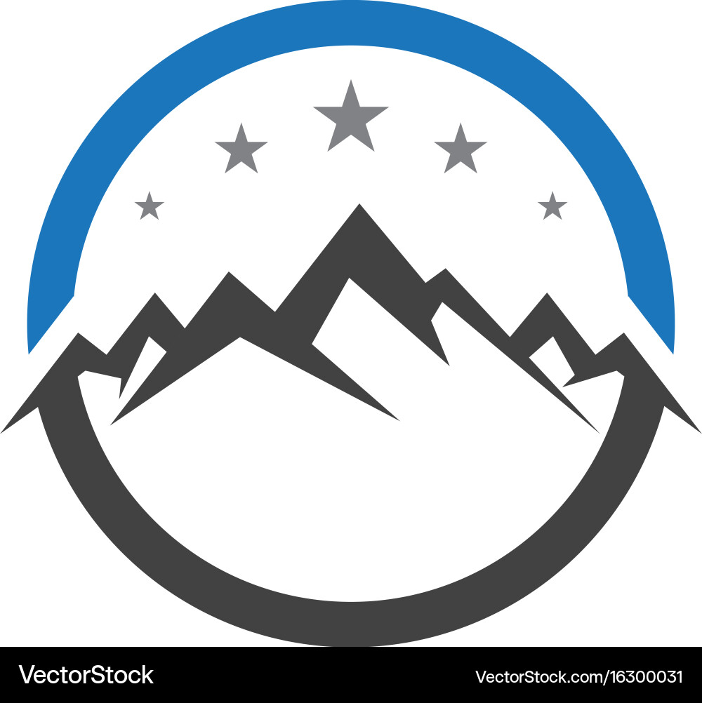 High mountain icon logo business template Vector Image