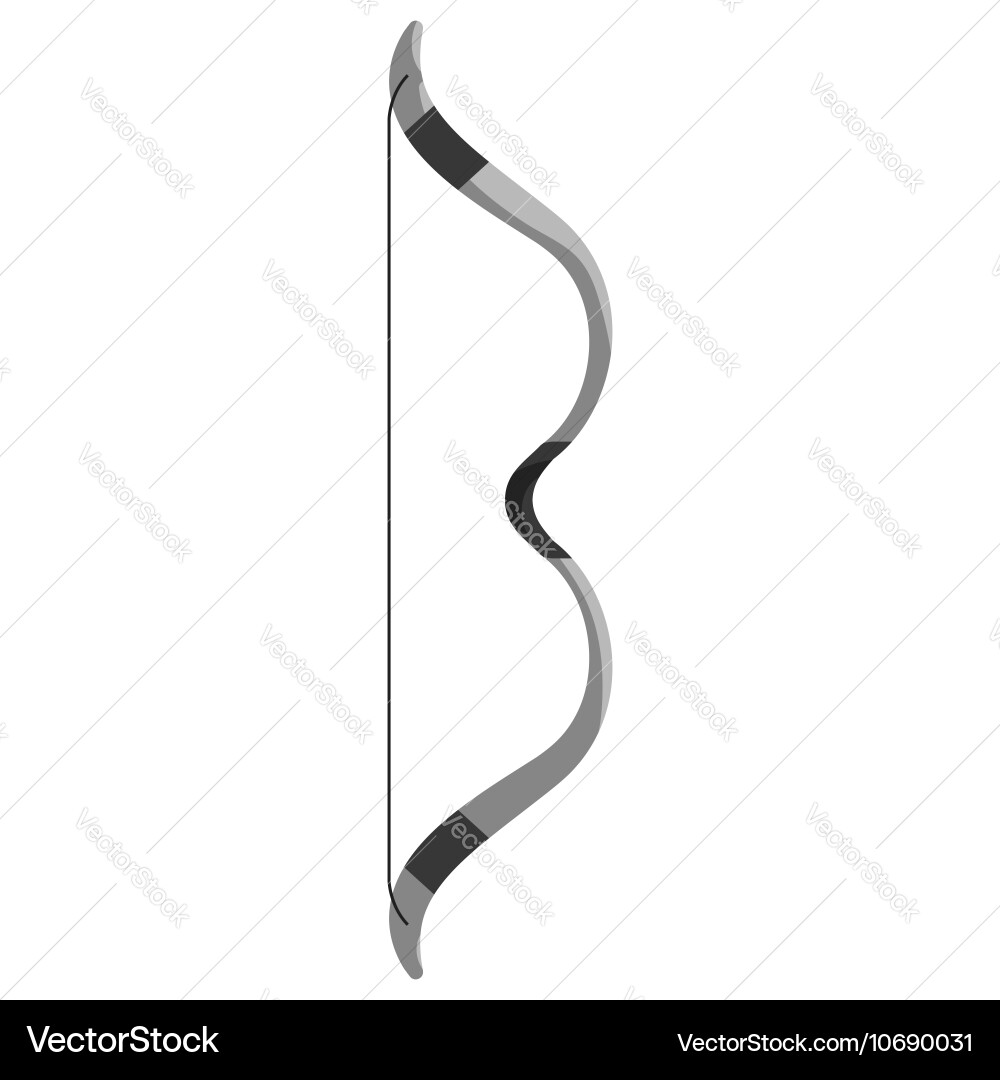 Hunting bow icon black monochrome style Royalty Free Vector