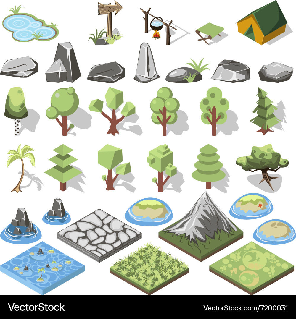 Isometric 3d element Royalty Free Vector Image