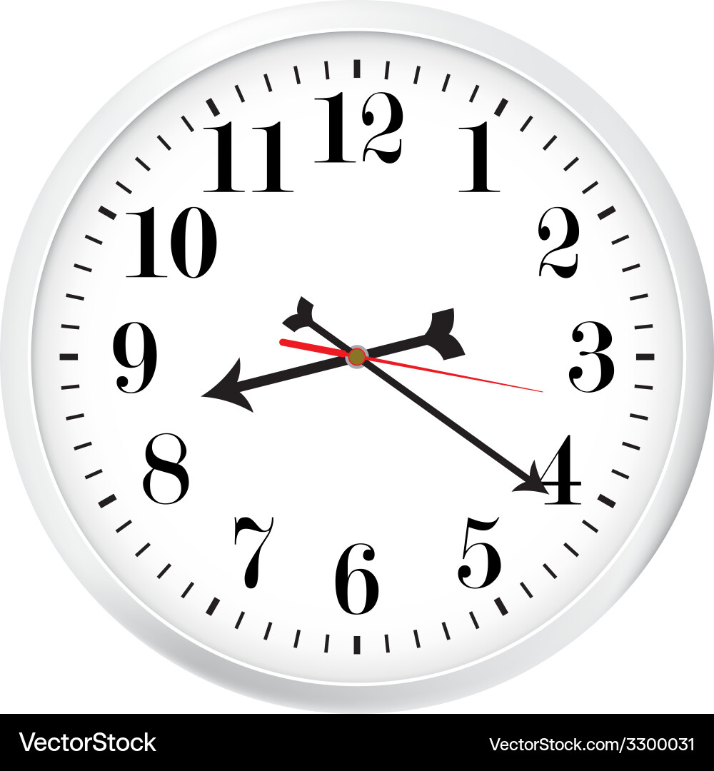 Modern clock Royalty Free Vector Image - VectorStock