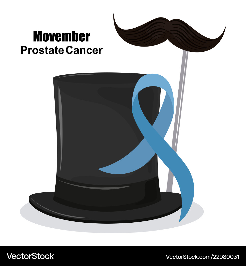 Movember prostate cancer Royalty Free Vector Image