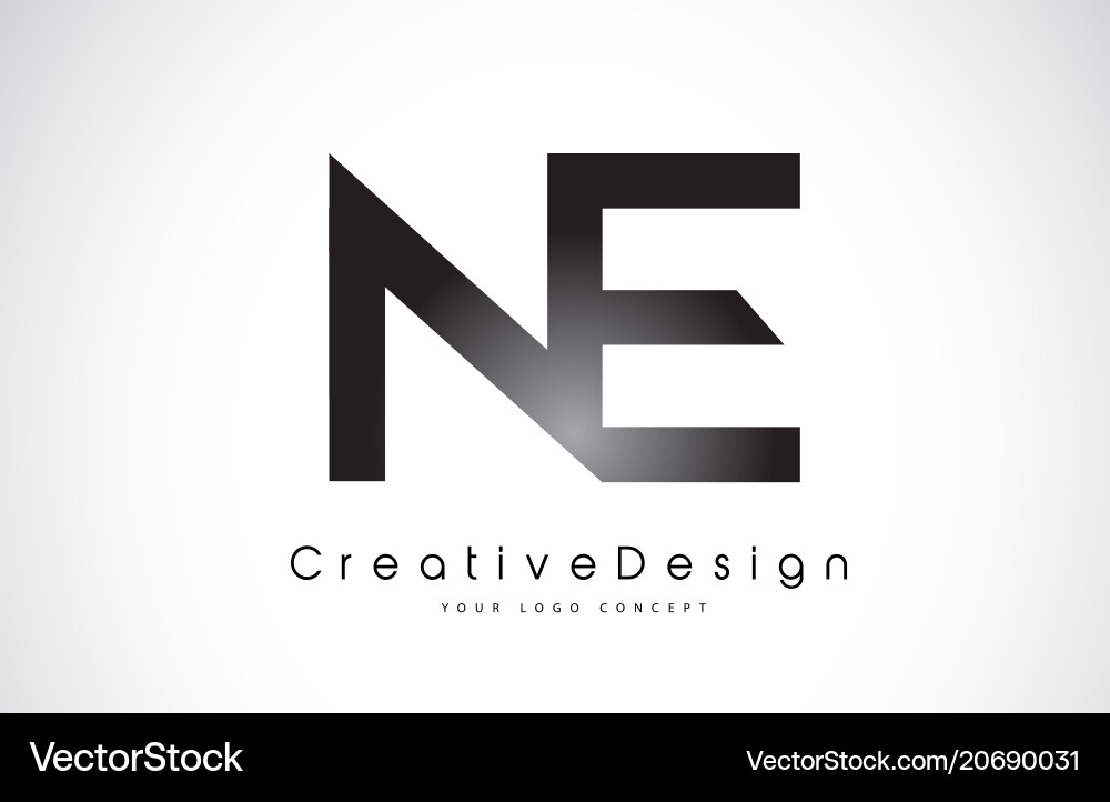 Ne n e letter logo design creative icon modern Vector Image
