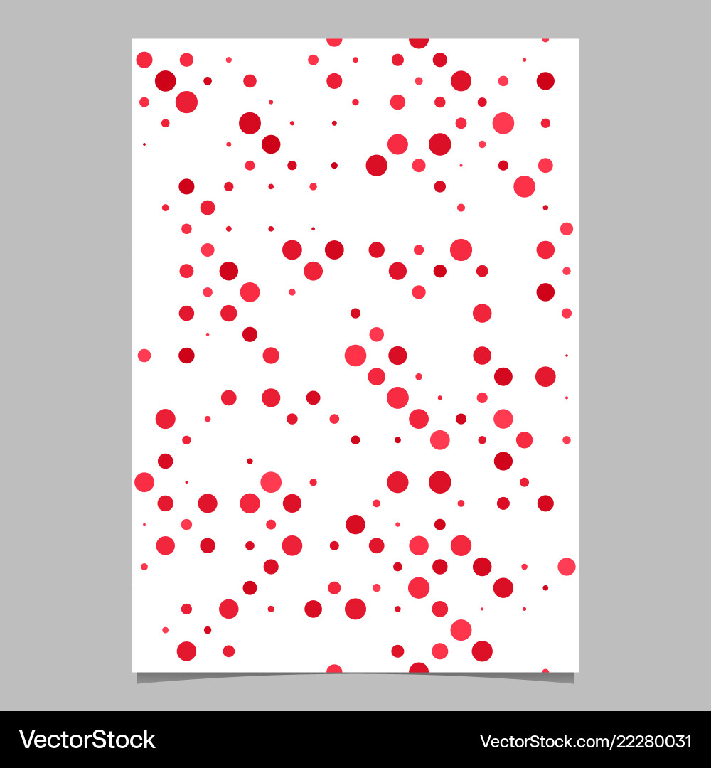 Red dot pattern brochure background - stationery Vector Image