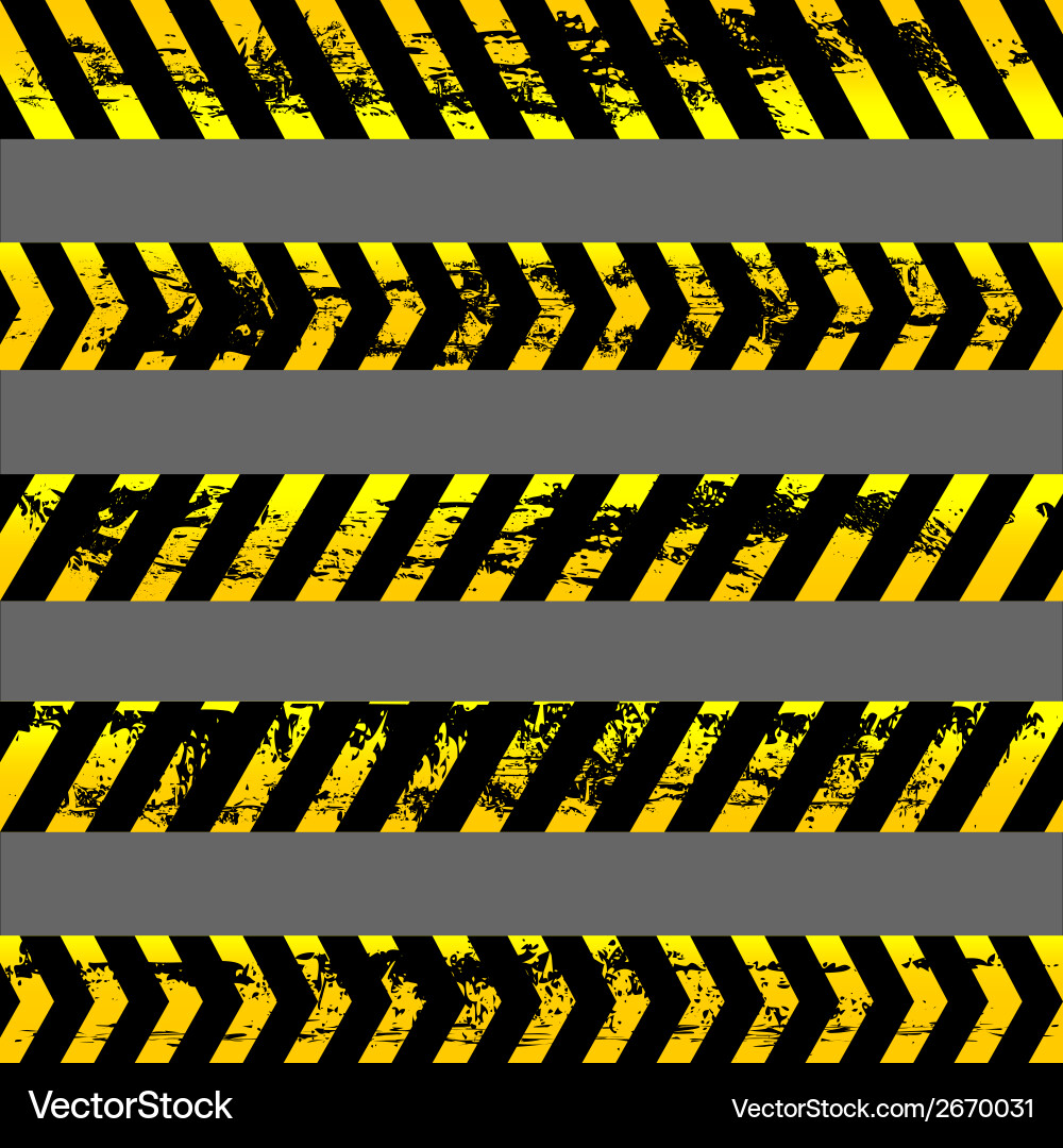 Set of grunge yellow caution tapes Royalty Free Vector Image
