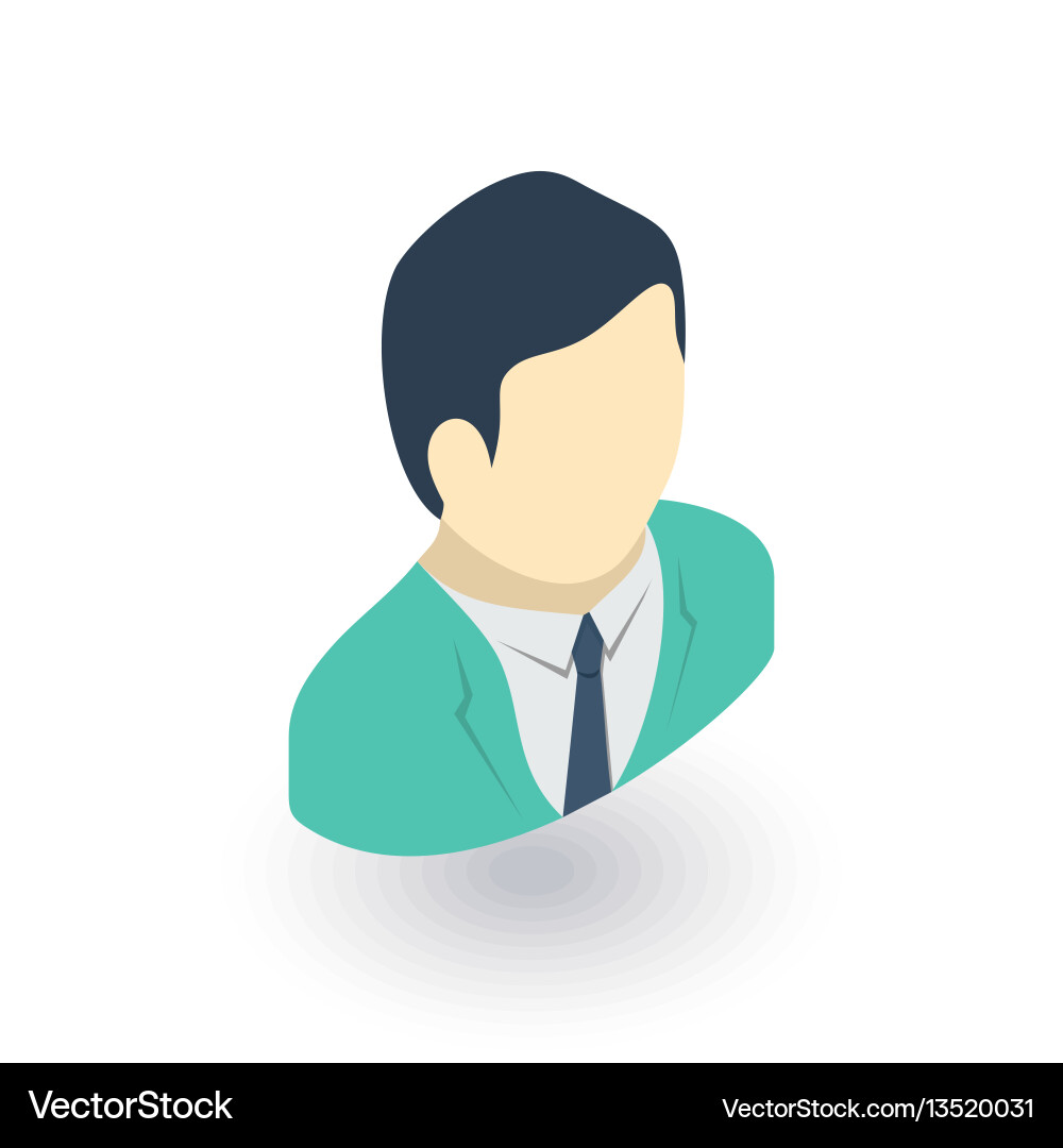 Surgeon doctor isometric flat icon 3d Royalty Free Vector