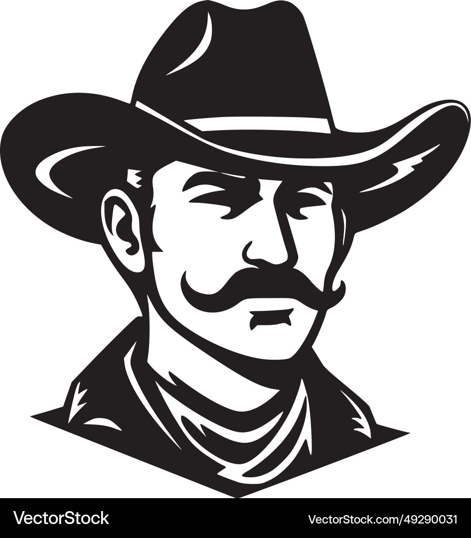 Western - black and white Royalty Free Vector Image