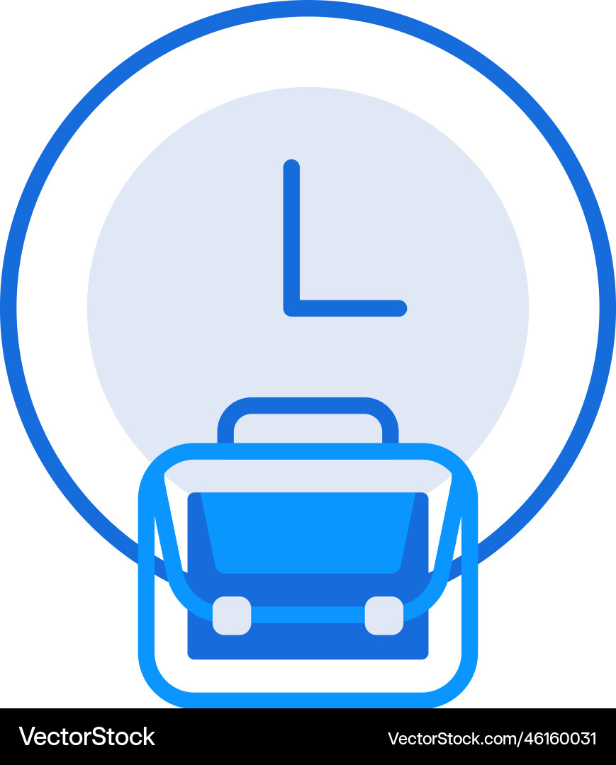 Arbeitszeit Geschäftsleute Ikone mit blau Vektorbild