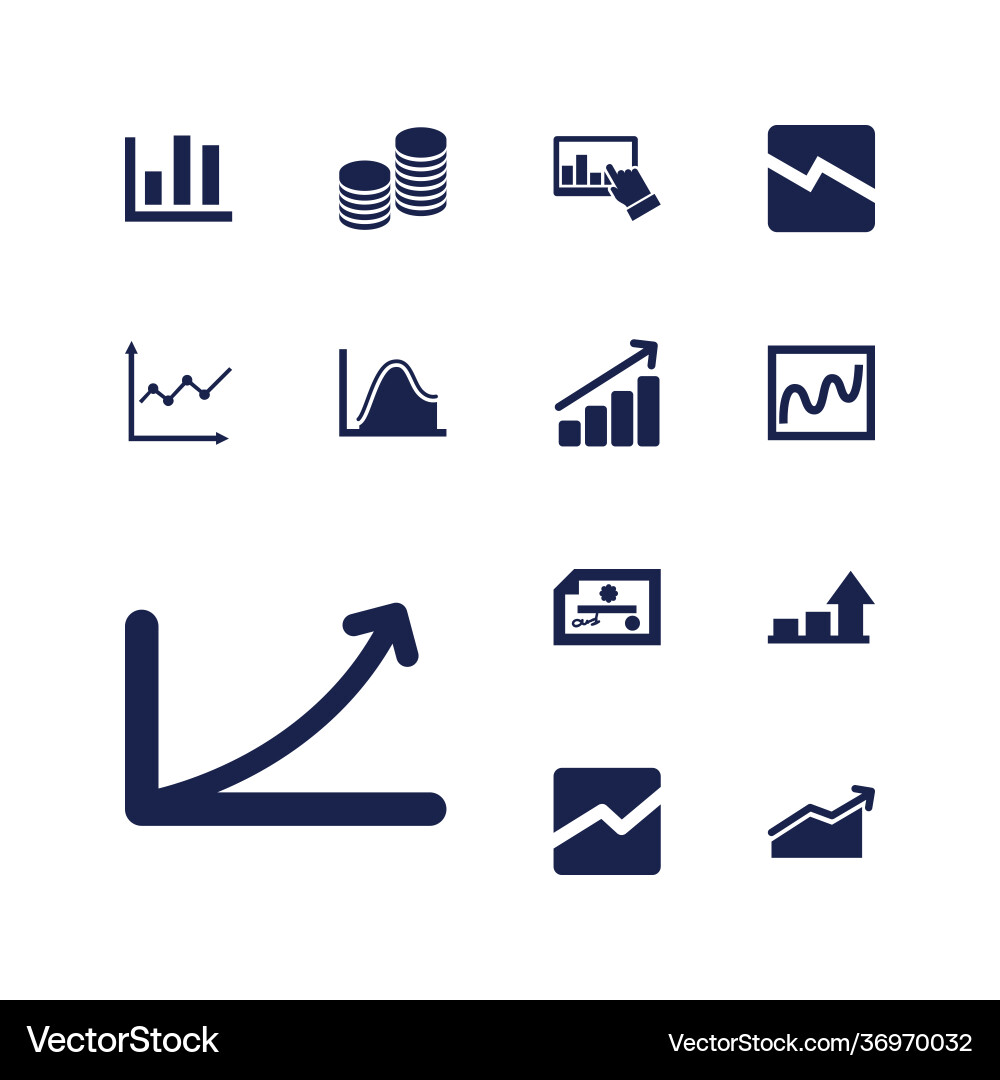 13 profit icons Royalty Free Vector Image - VectorStock