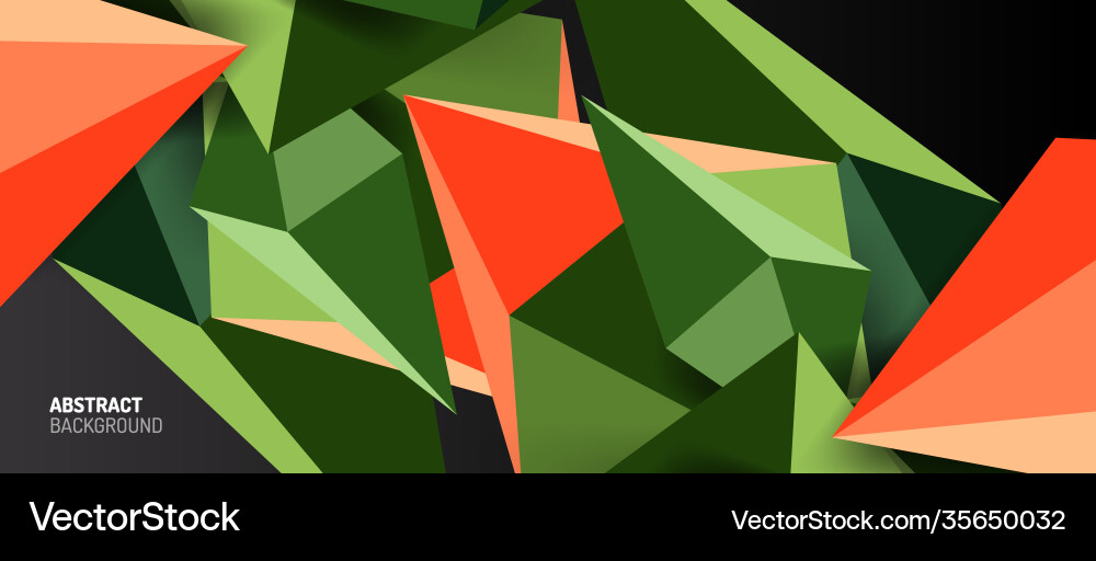 3d low poly abstract shape background Royalty Free Vector