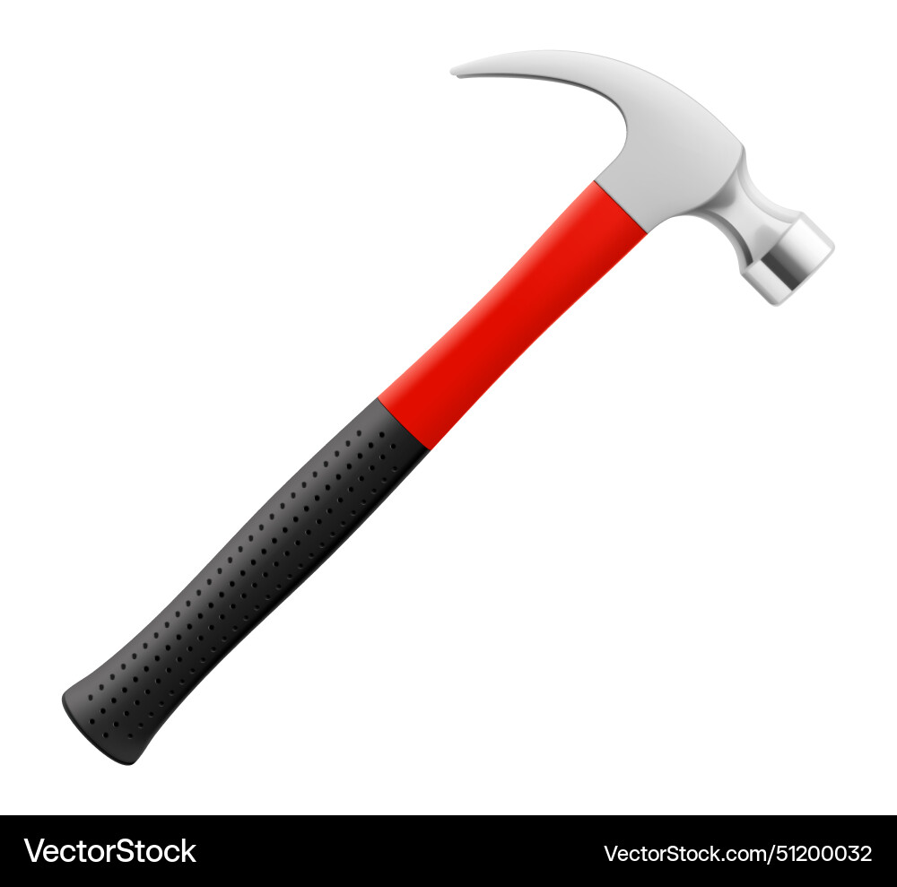 Carpenter hammer isolated on white background Vector Image
