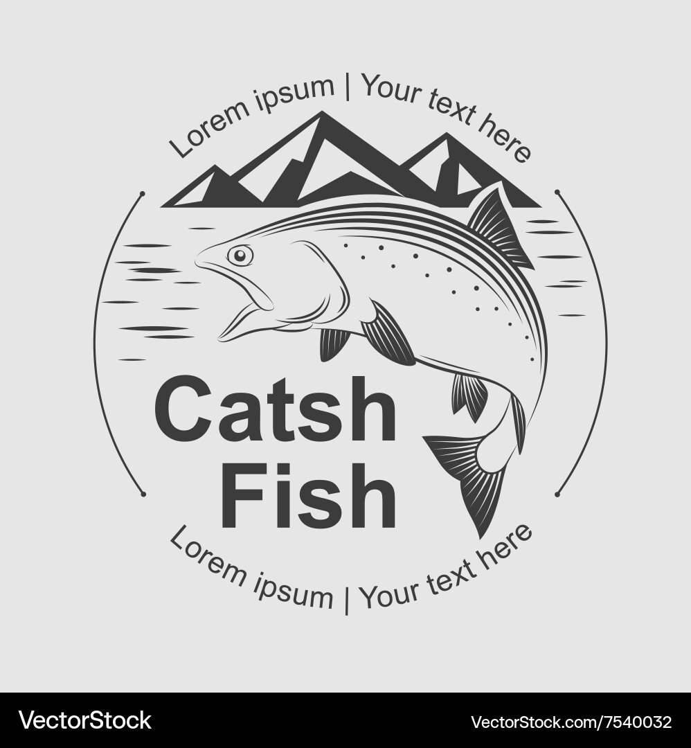 Catch fish symbol Royalty Free Vector Image - VectorStock