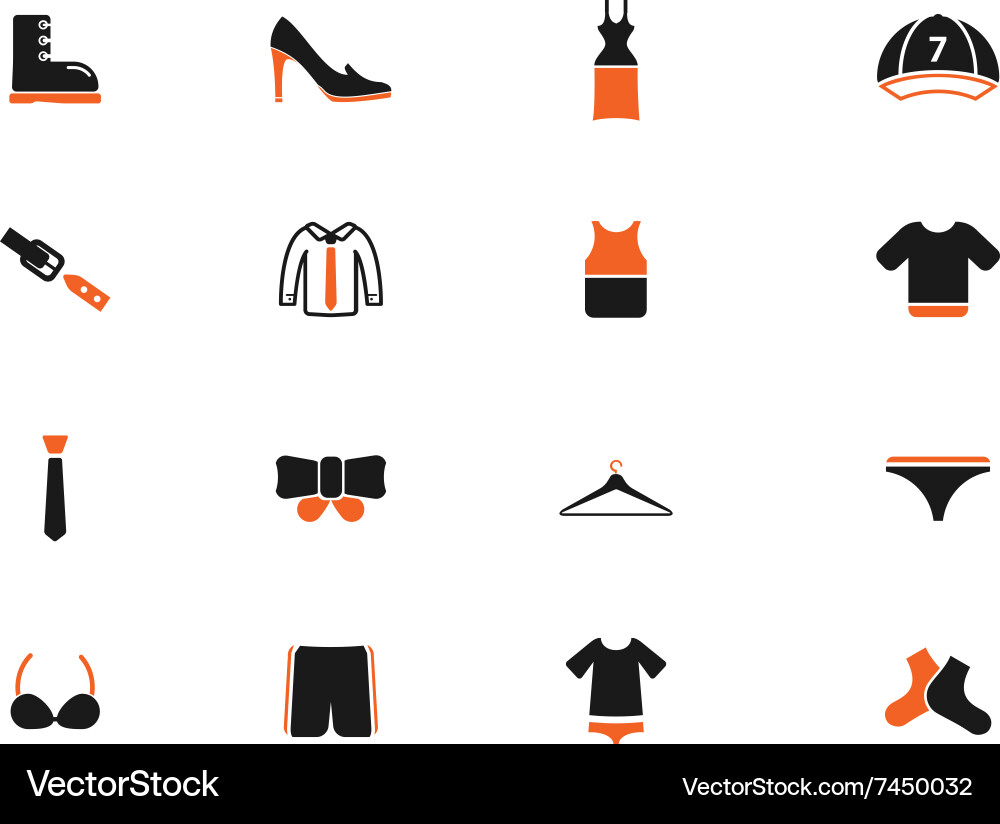 Clothes simply icons Royalty Free Vector Image