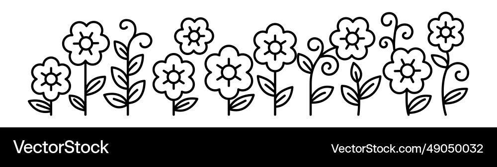 Flower garden graphic background Royalty Free Vector Image