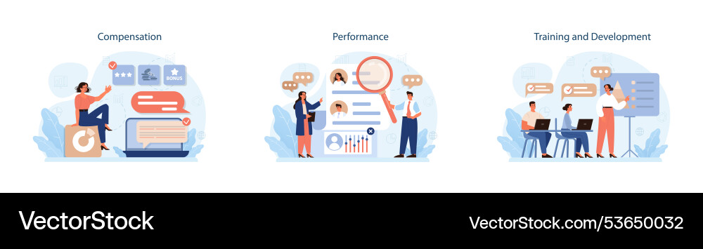 Human resources manager competencies set Vector Image