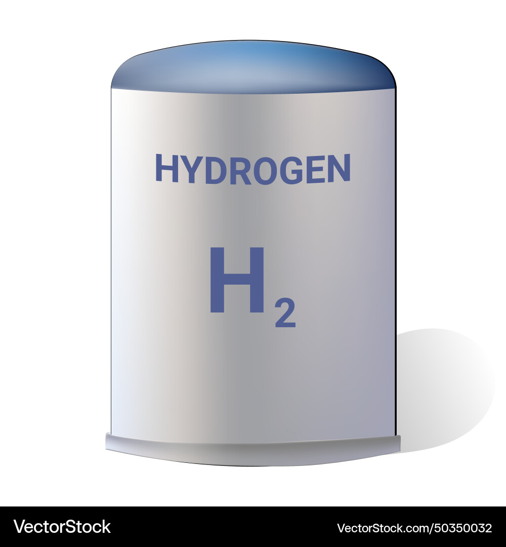 Hydrogen storage tank h2 green energy ans ecology Vector Image