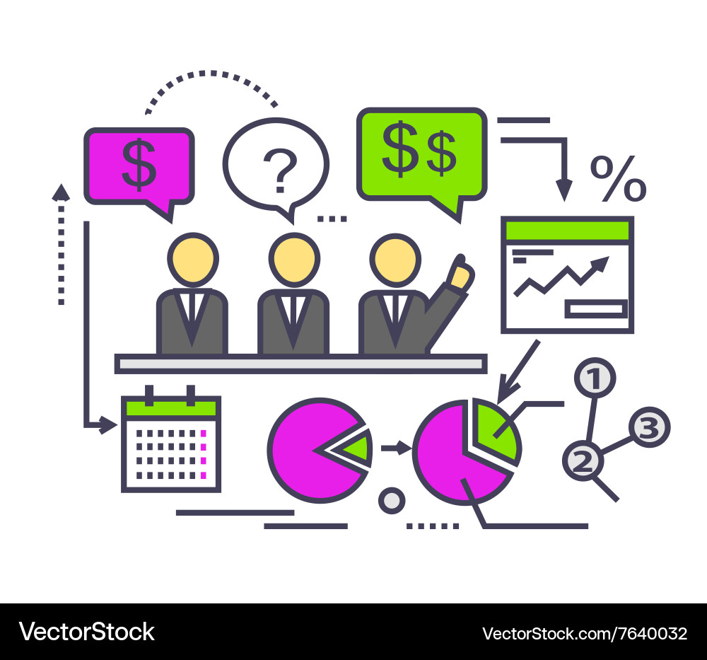 Icon flat style design performance analysis Vector Image