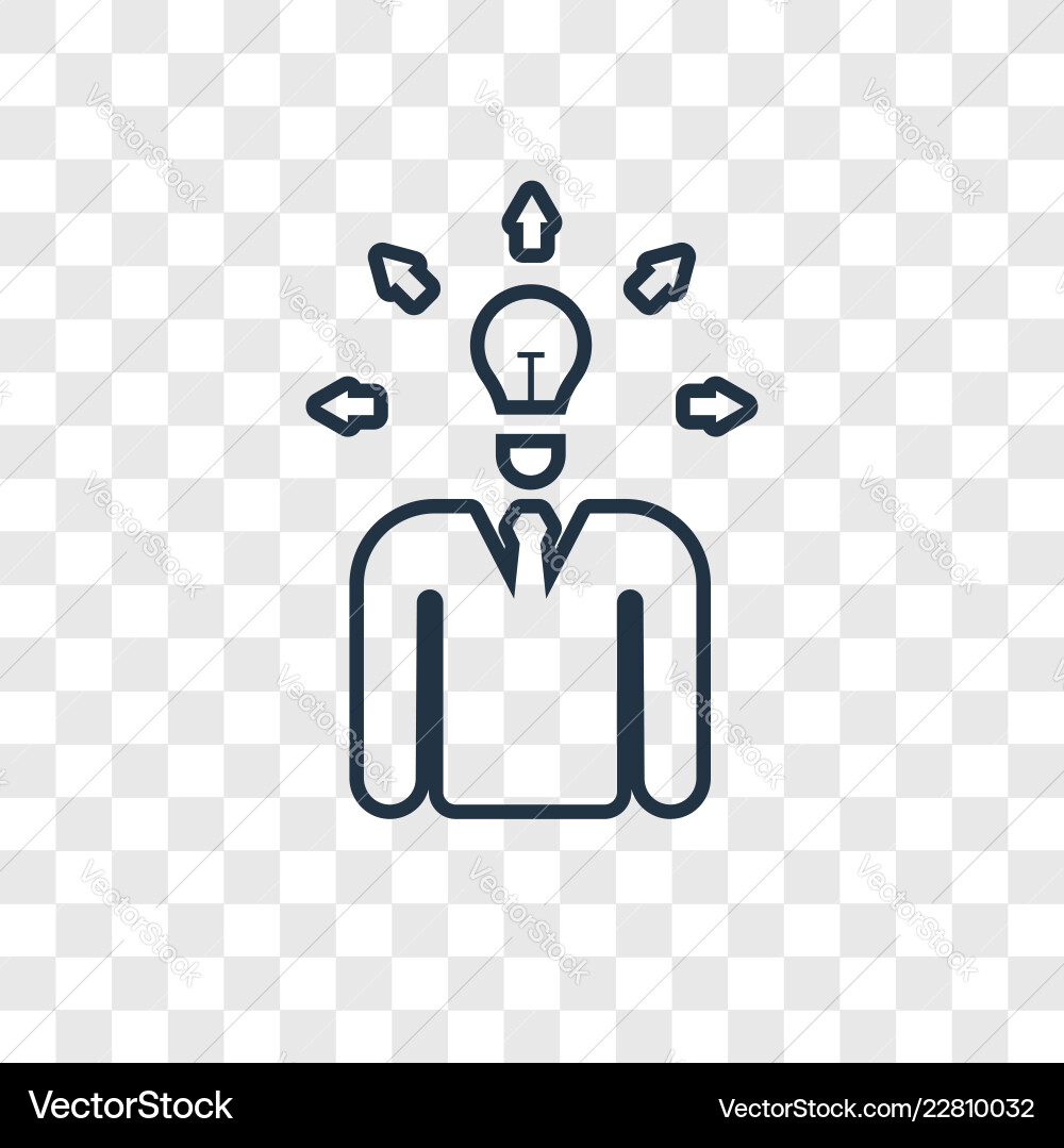 Investor concept linear icon isolated Royalty Free Vector