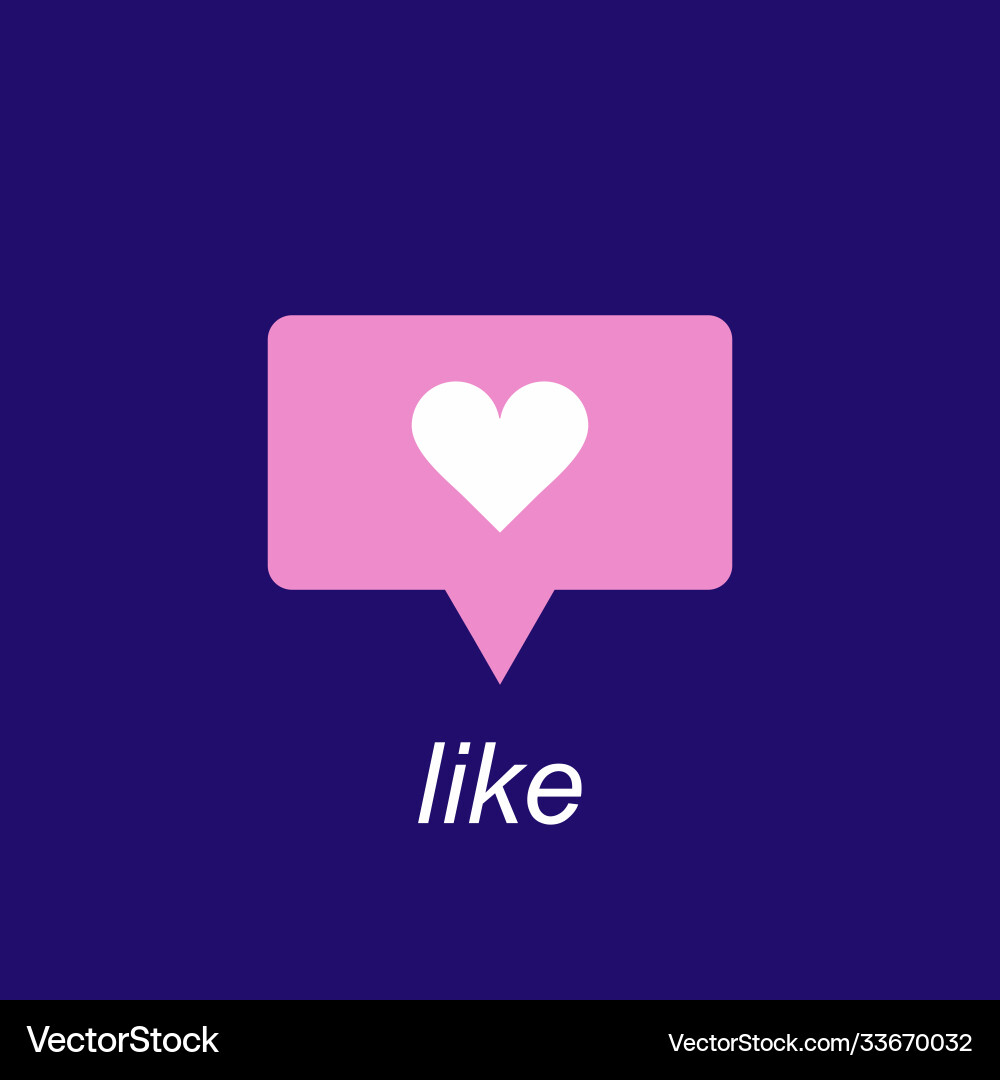 Like icon logo design Royalty Free Vector Image