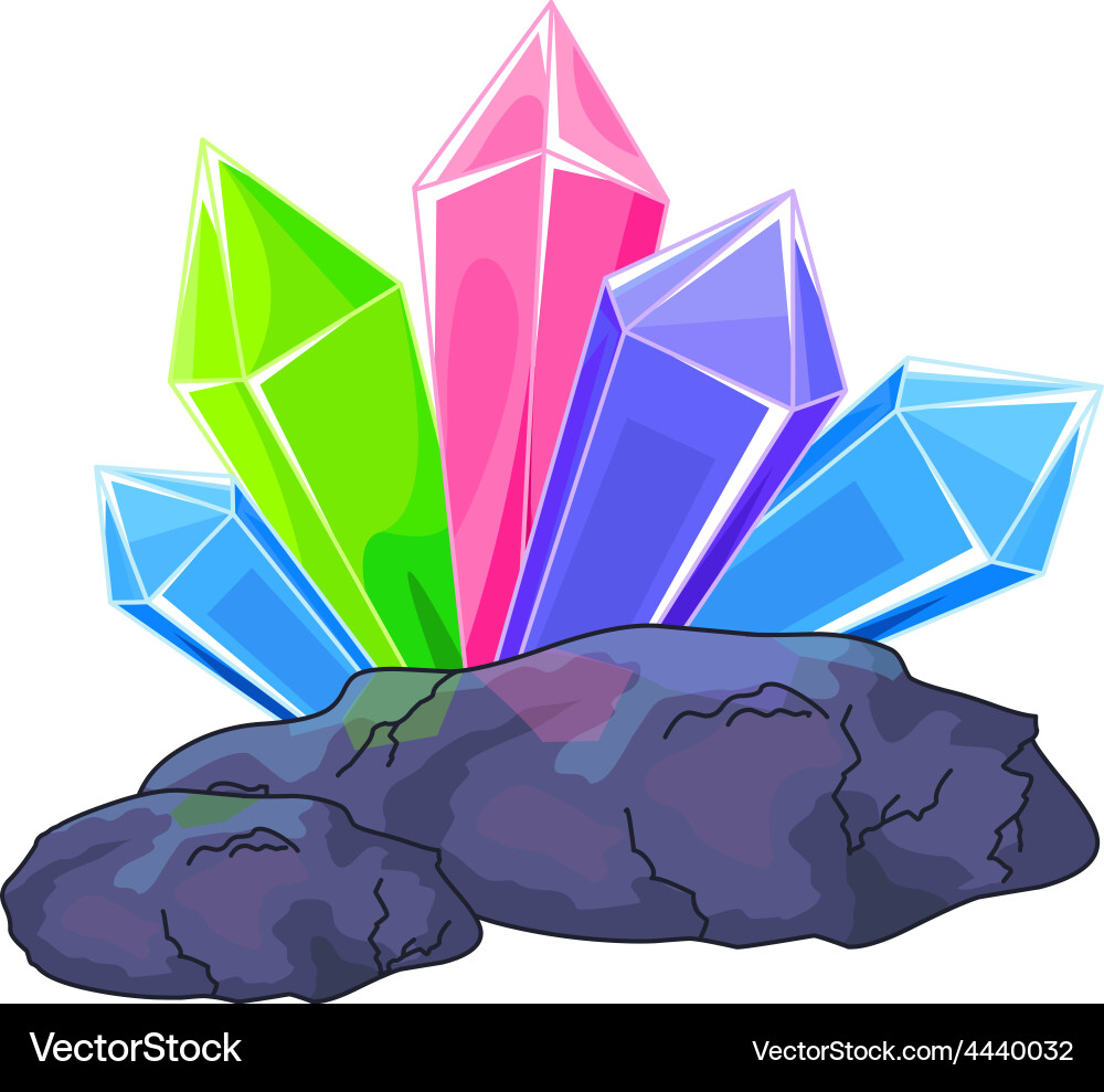 Quartz crystal Royalty Free Vector Image - VectorStock