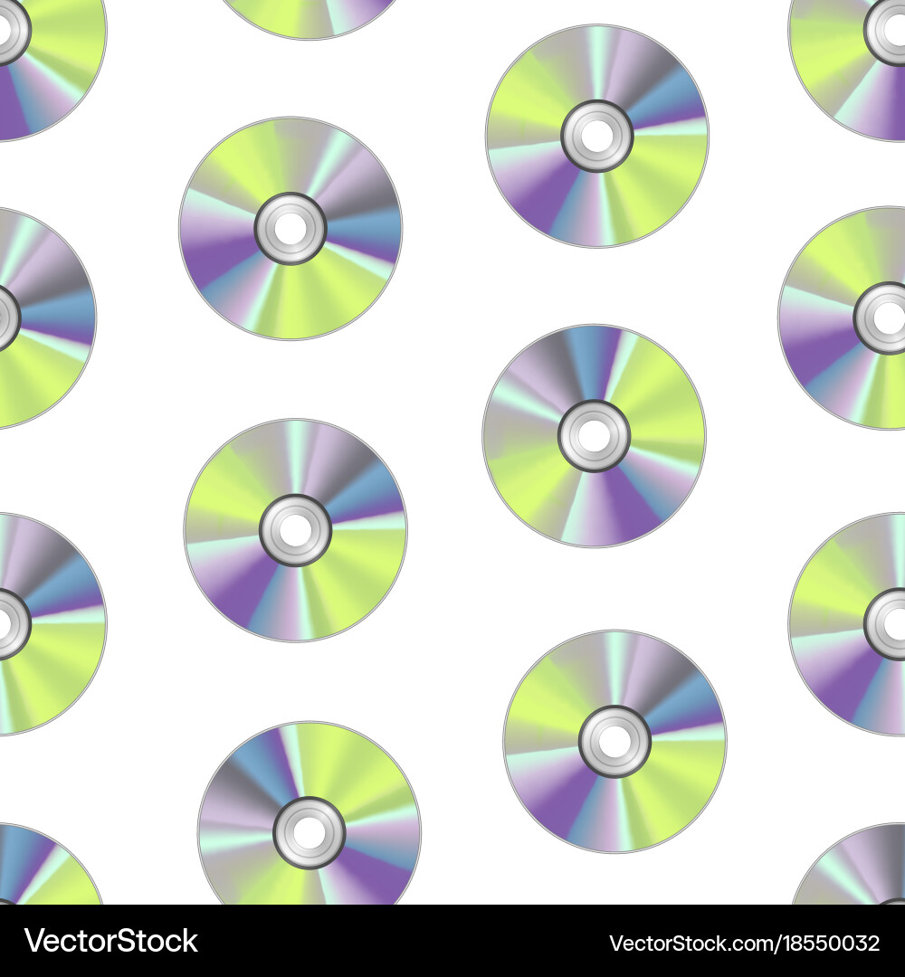 Realistic detailed round cd disk background Vector Image
