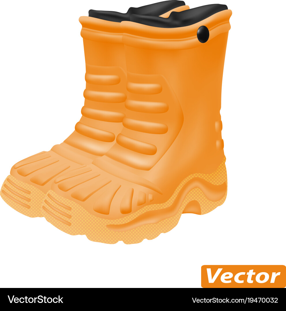 Rubber boots isolated on white background Vector Image