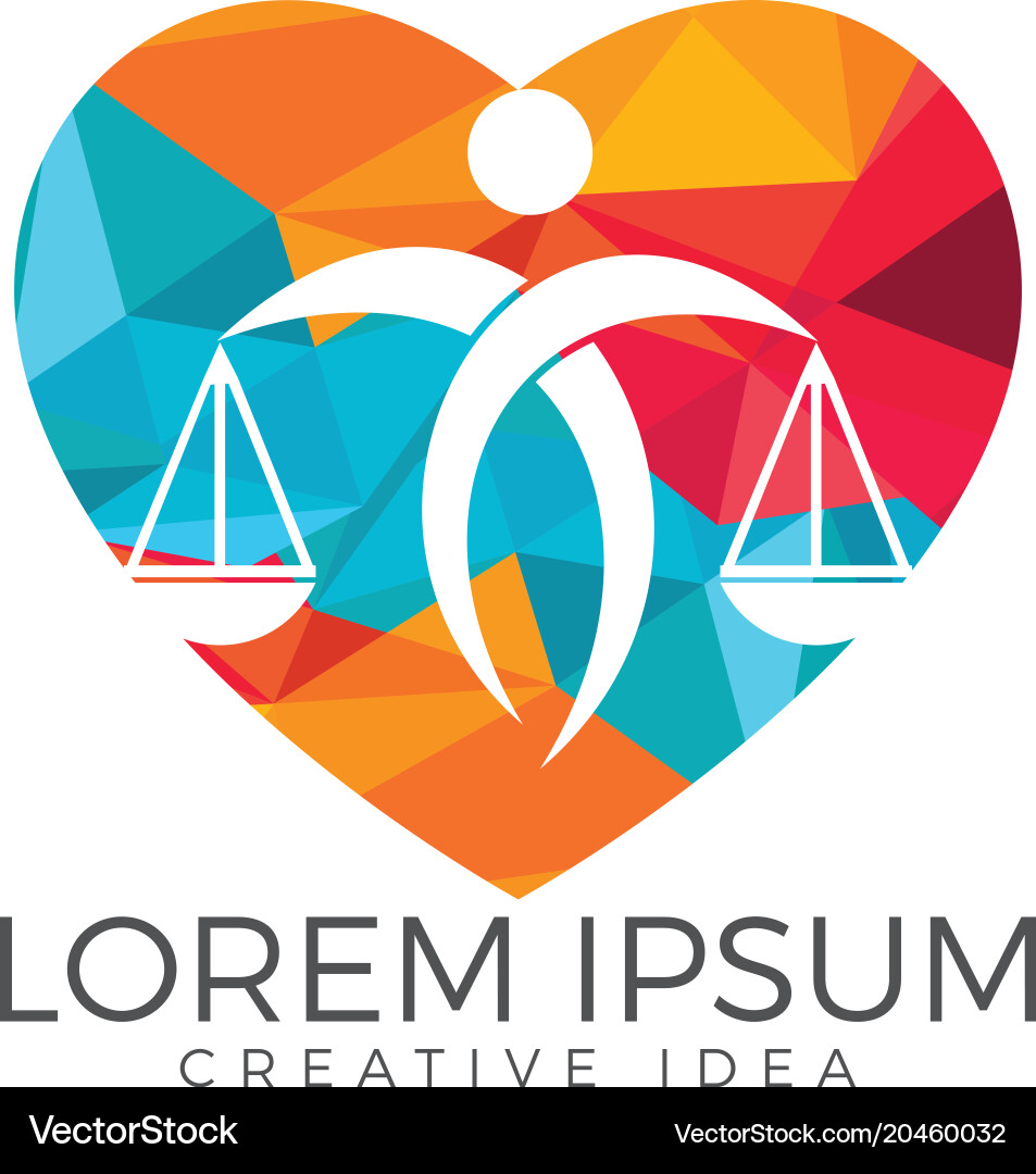 Scales of Justice Logo Royalty Free Vector Image