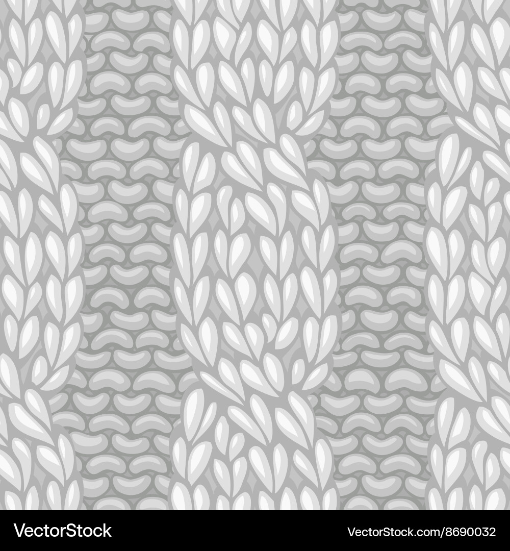 Seamless four-stitch cable front pattern Vector Image