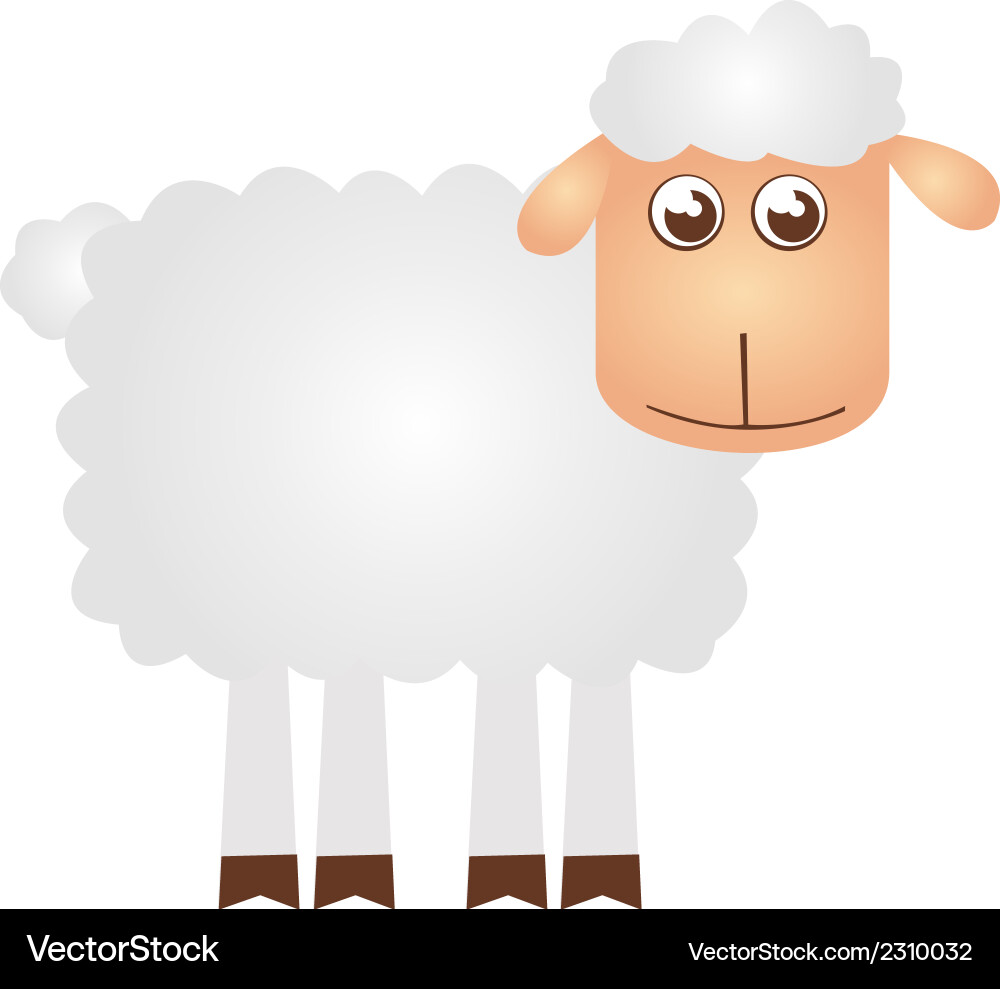 Sheep cartoon isolated over white background Vector Image