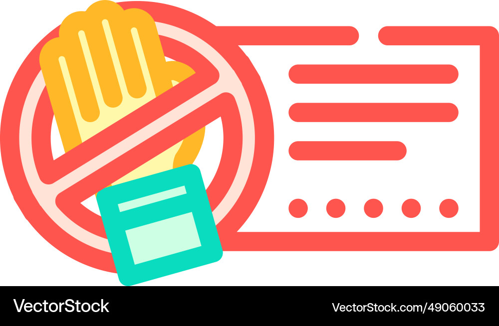 Beware electricity color icon Royalty Free Vector Image