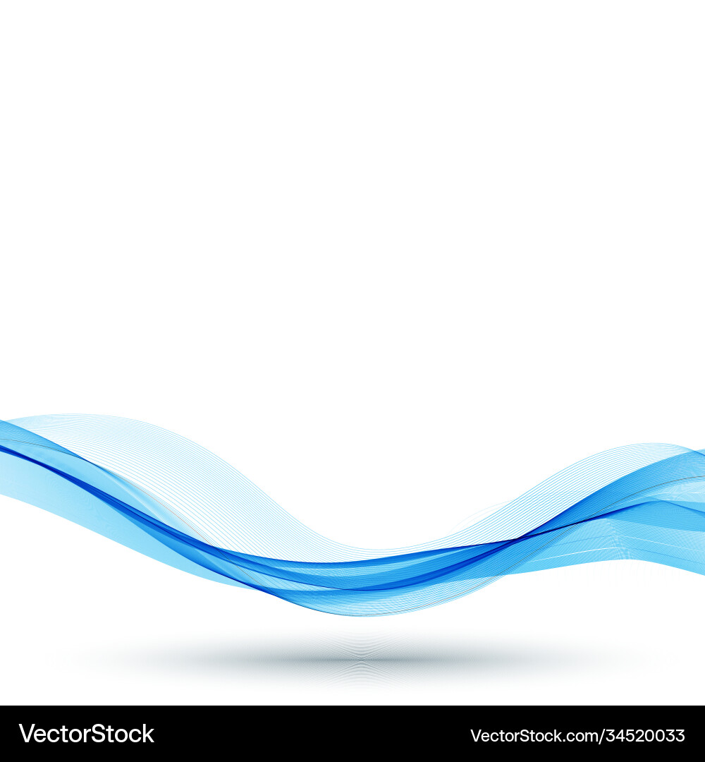 Blue abstract wave background for advertising Vector Image