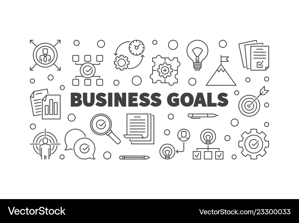 Business goals or banner Royalty Free Vector Image
