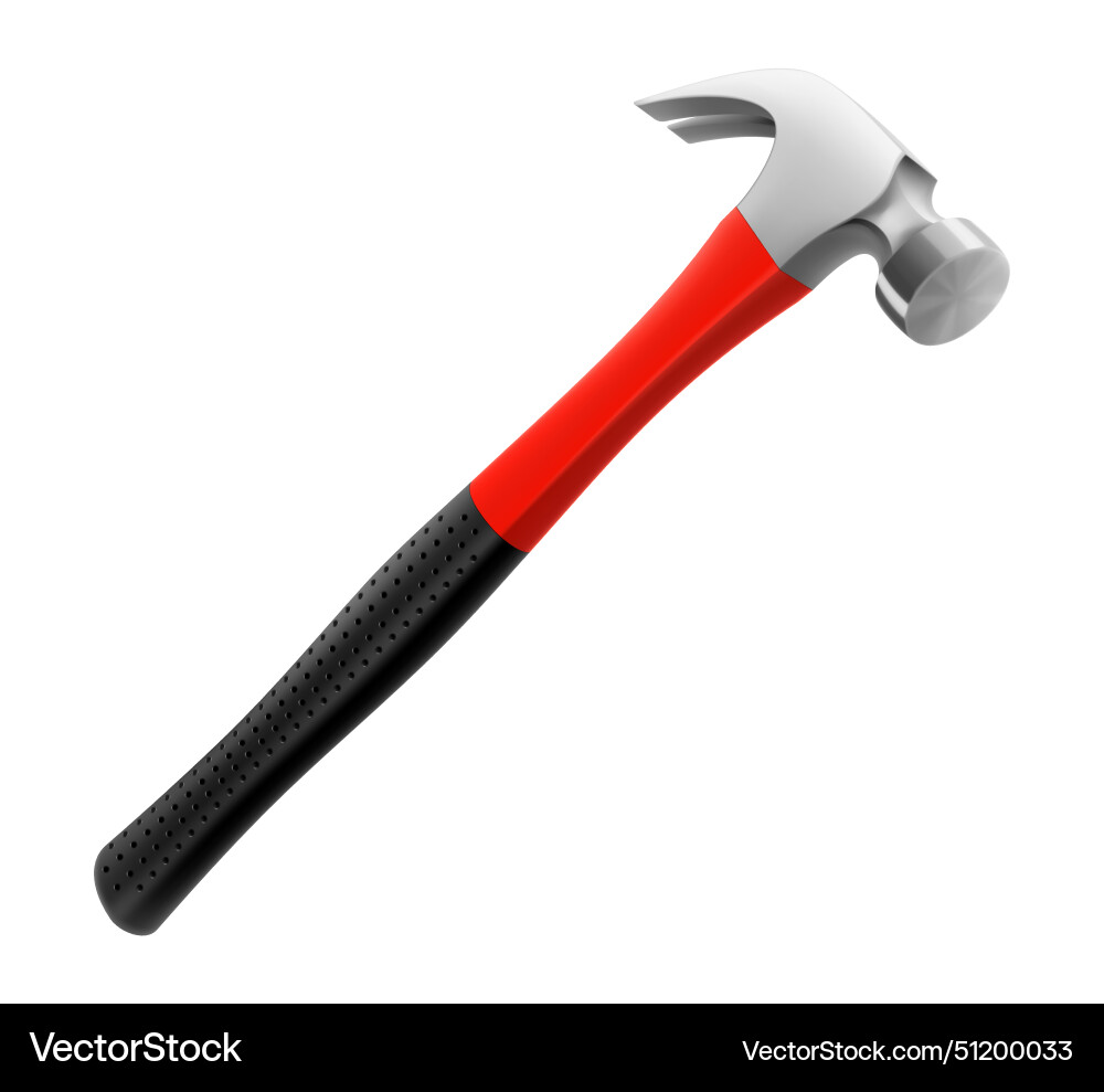 Carpenter hammer isolated on white background Vector Image