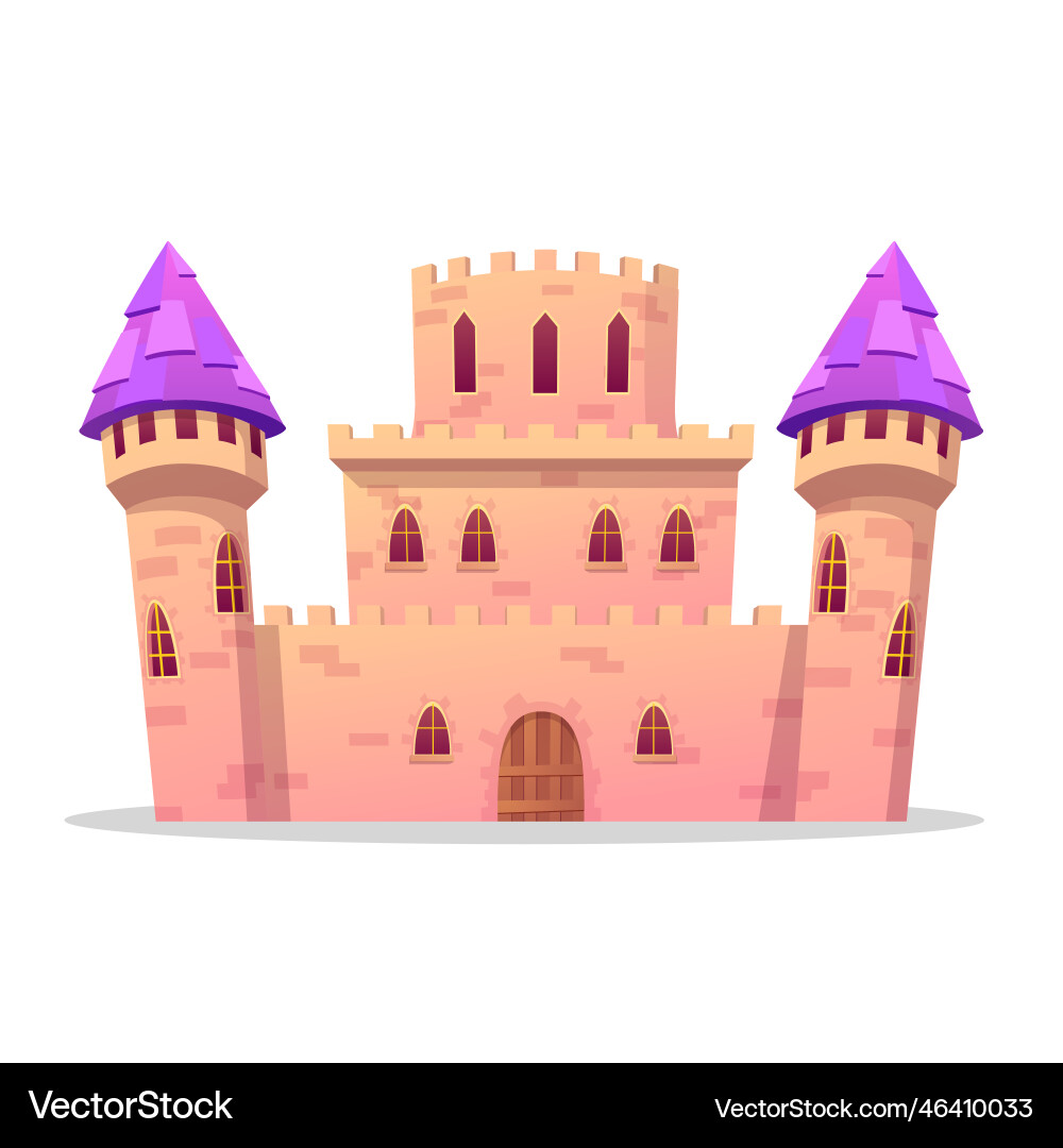 Cartoon fairy tale castle Royalty Free Vector Image