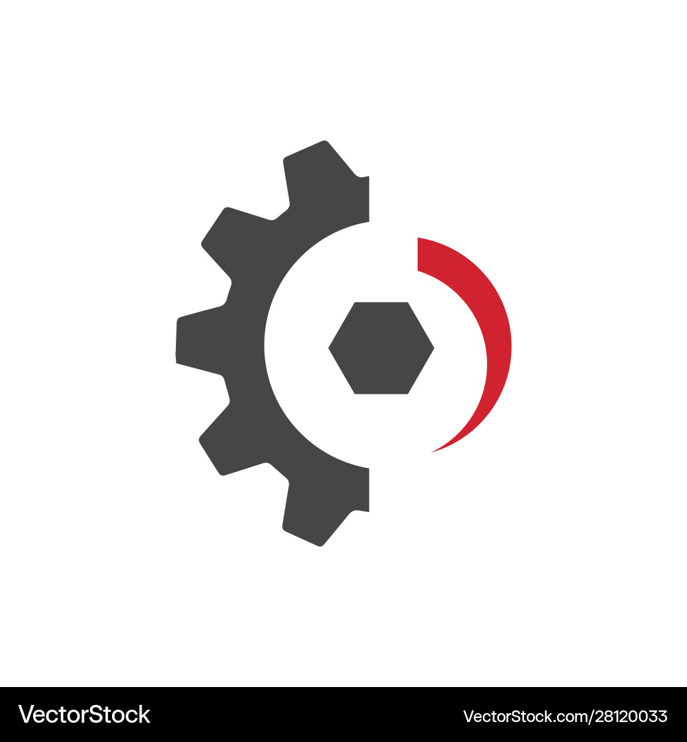 Creative simple gear logo design and cogs Vector Image