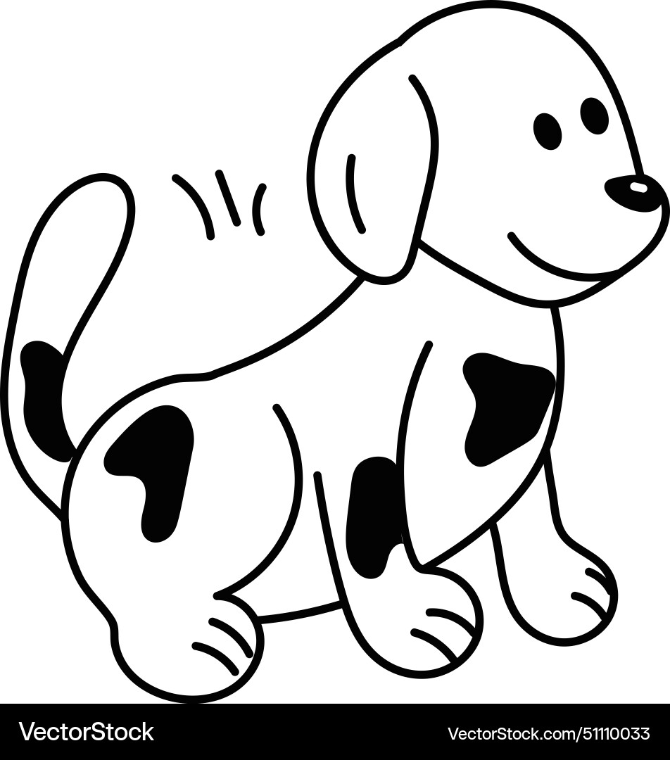 Dog sitting Royalty Free Vector Image - VectorStock