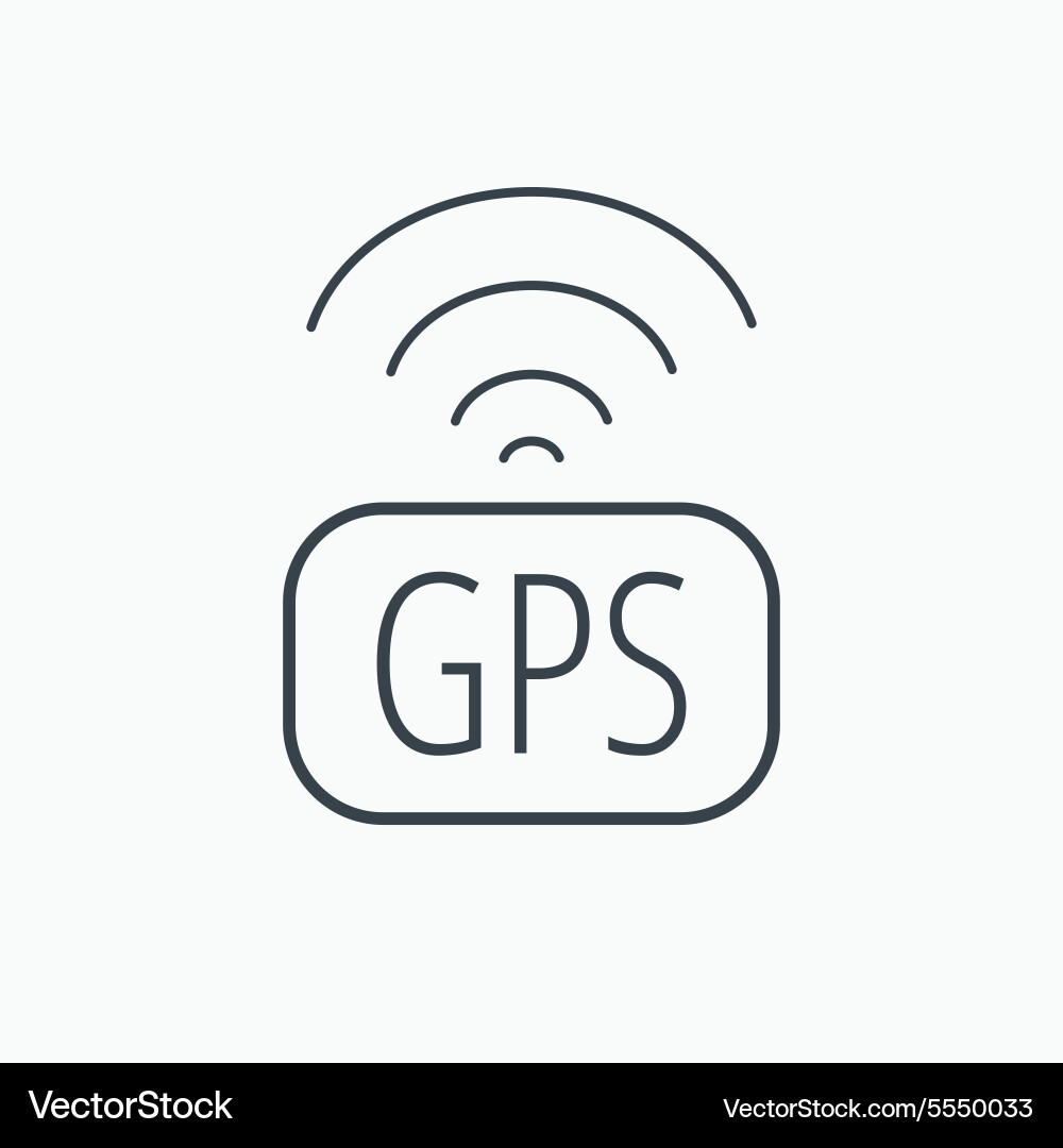 Gps navigation icon map positioning sign Vector Image