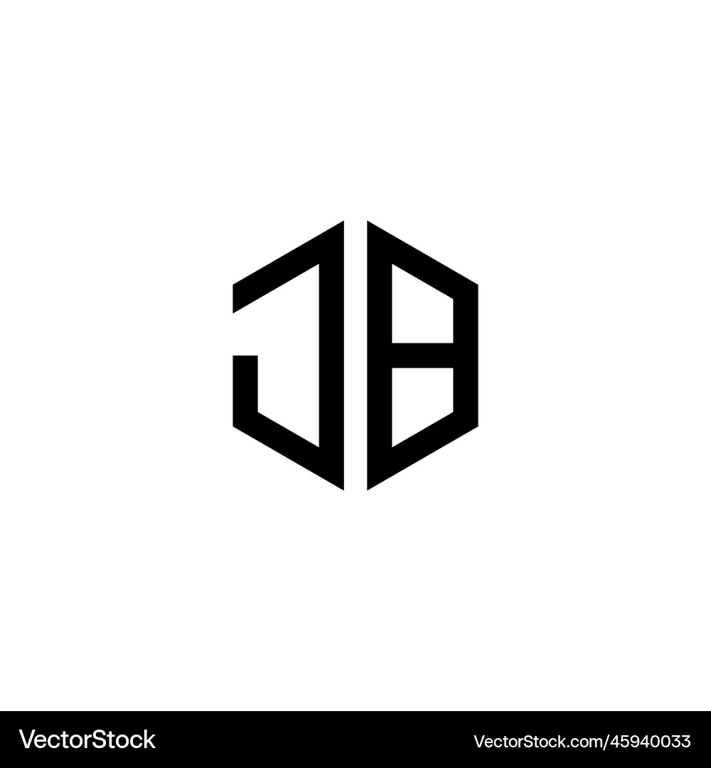 Letter jb logo design Royalty Free Vector Image