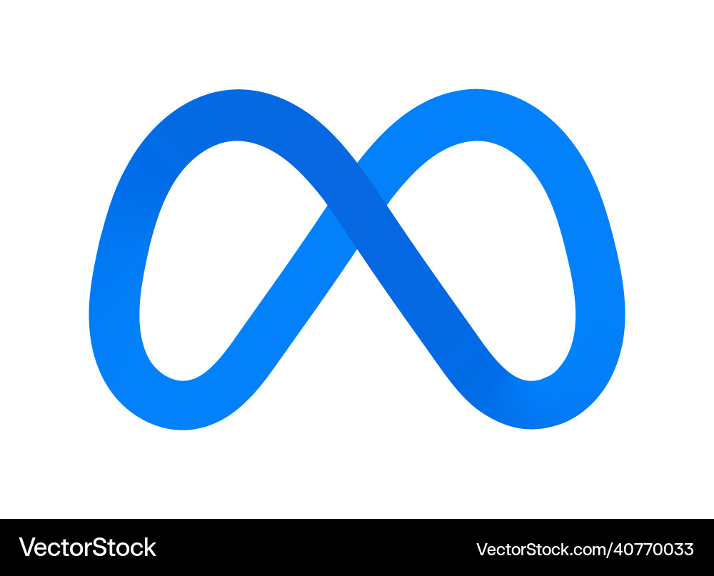 Meta logo icon Royalty Free Vector Image - VectorStock