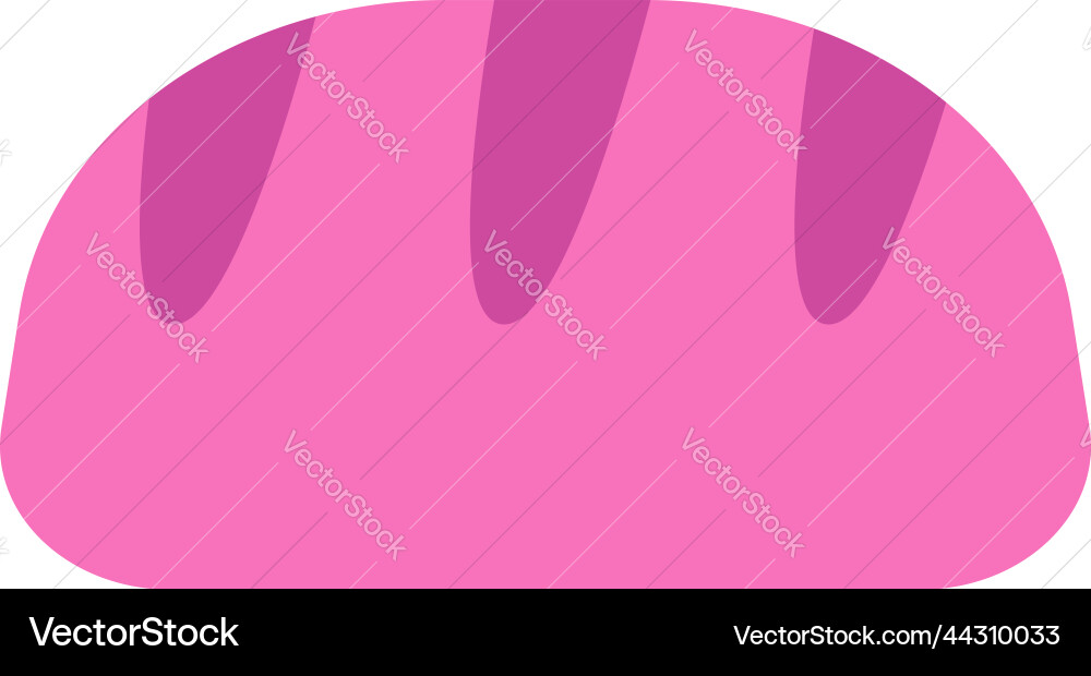 Pink bread on a white background Royalty Free Vector Image