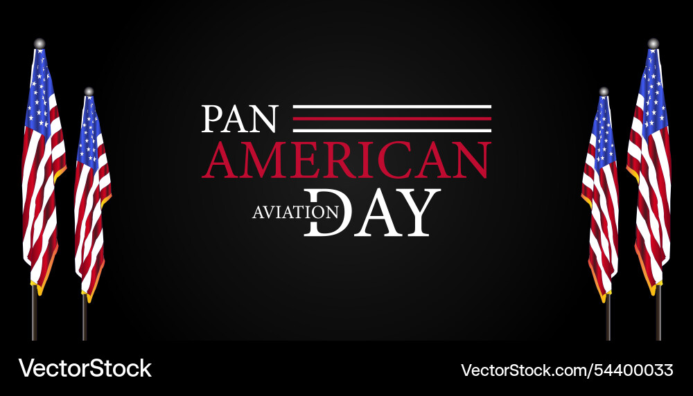 Remembering the innovation of pan american Vector Image