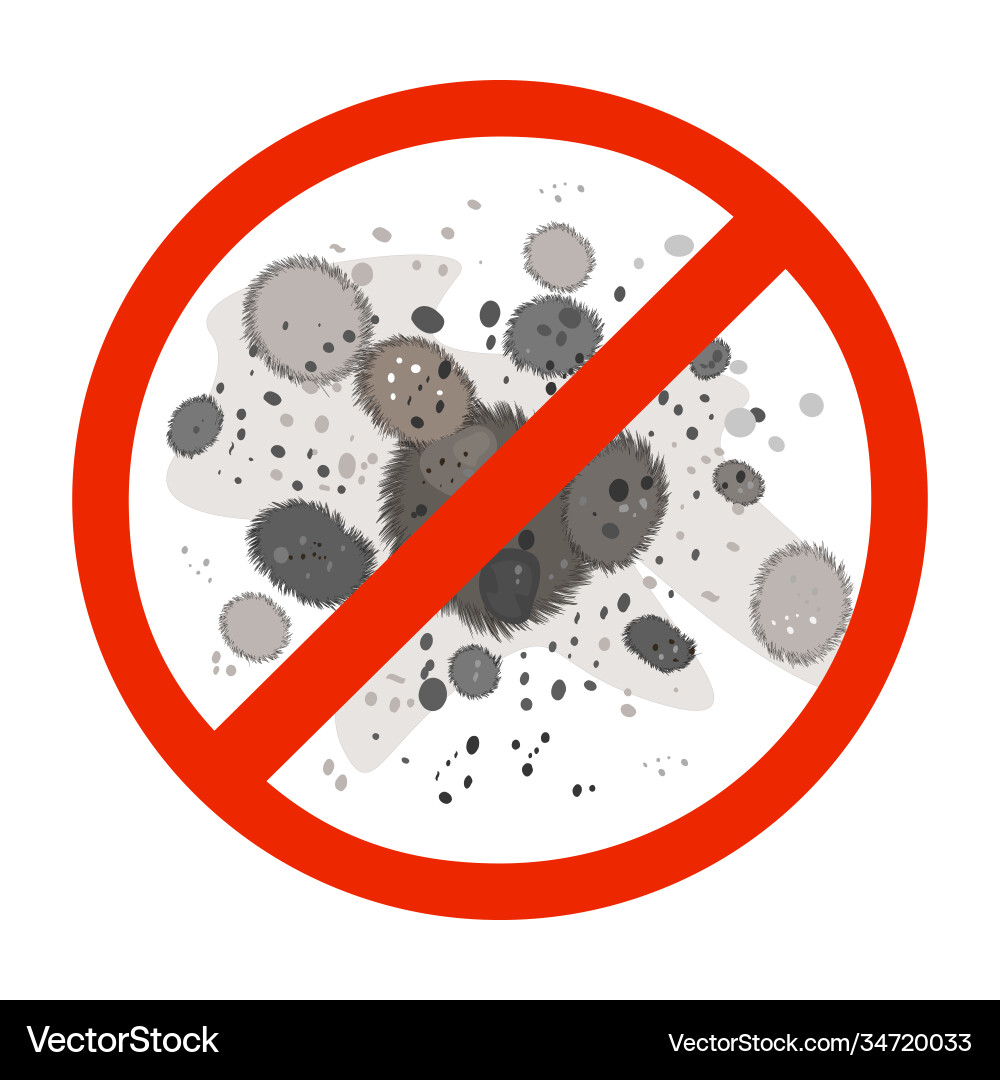 Stop Mold Warning Sign Royalty Free Vector Image